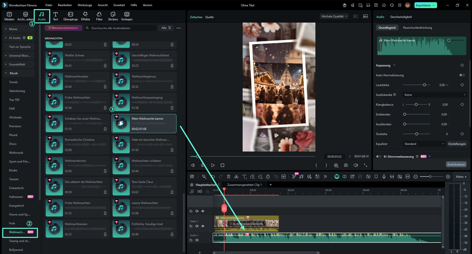 50+ Kostenlose Weihnachtsvideo Vorlagen 2025 | Filmora