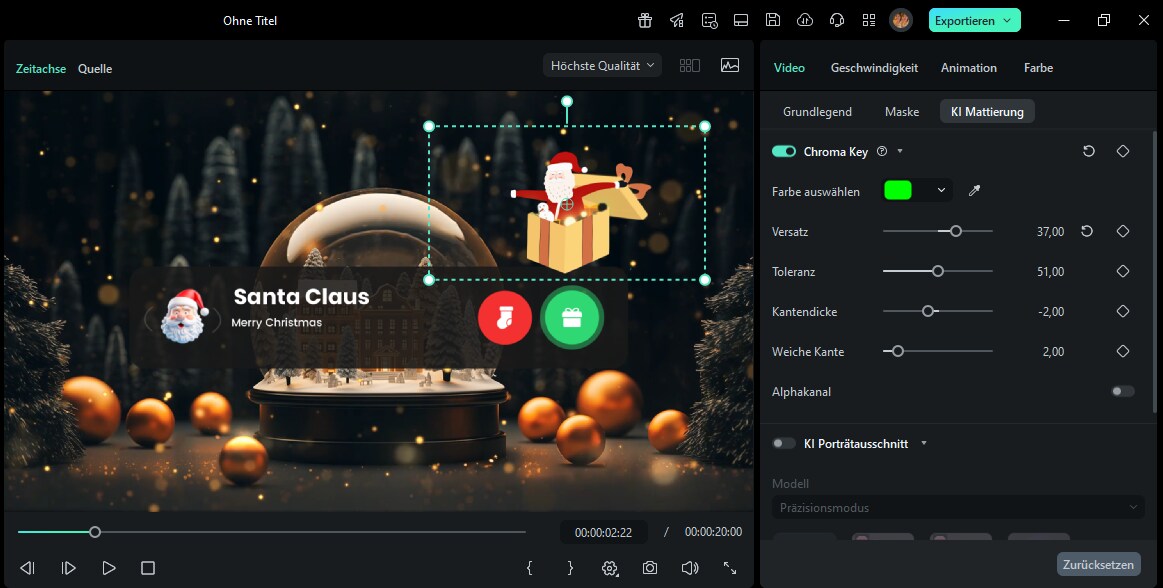 Green Screen Weihnachtsmann einfügen: Anleitung für Anfänger 2025